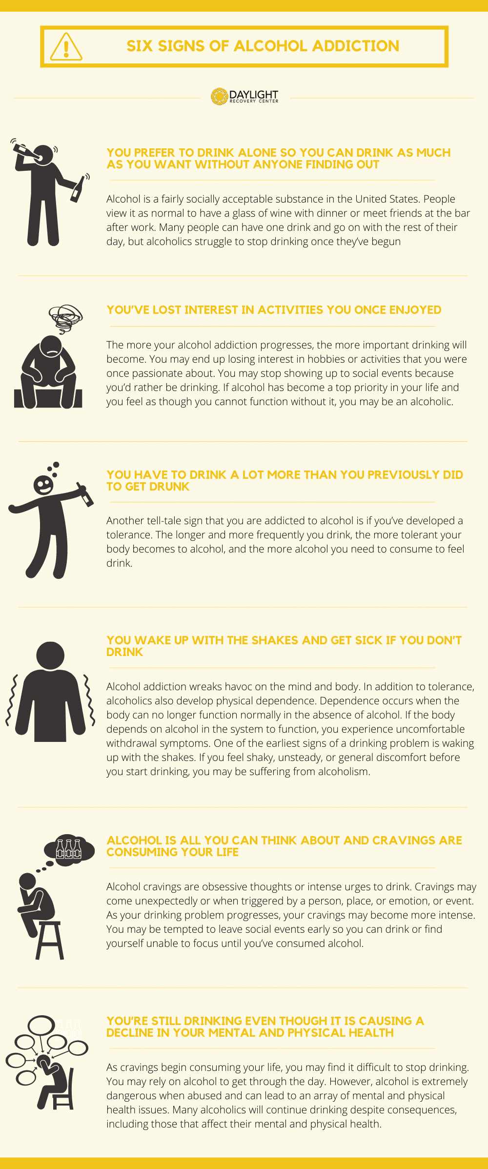 Are You An Alcoholic? 6 Signs of Alcohol Addiction - Daylight Recovery